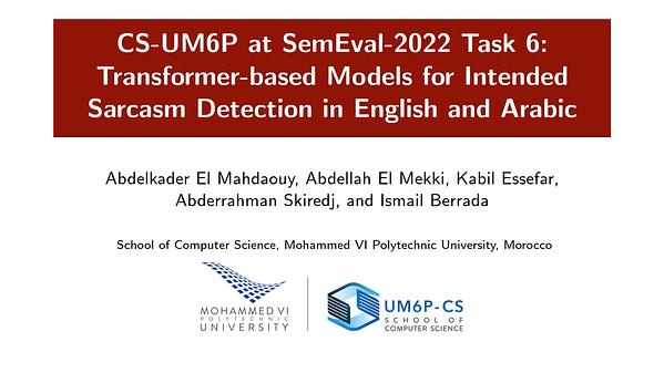 Underline | CS-UM6P at SemEval-2022 Task 6: Transformer-based Models for Intended Sarcasm ...