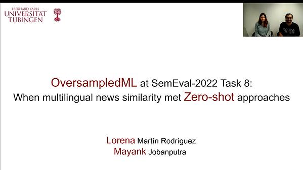 Underline | OversampledML at SemEval-2022 Task 8: When multilingual news similarity met Zero ...