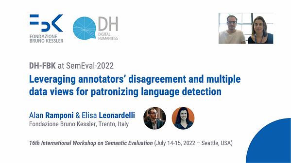 Underline | DH-FBK at SemEval-2022 Task 4: Leveraging Annotators ... Underline | DH-FBK at SemEval-2022 Task 4: Leveraging Annotators ...