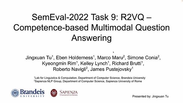 Underline | R2VQ – Competence-based Multimodal Question Answering