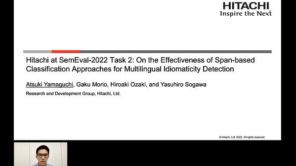 Underline | Hitachi at SemEval-2022 Task 2: On the Effectiveness of Span-based Classification ...