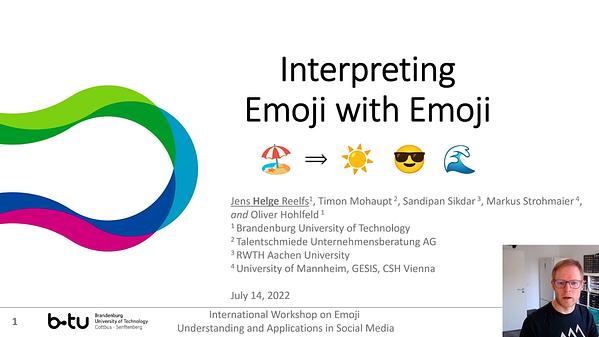 Underline | Interpreting Emoji with Emoji: 🏖️ => ☀️😎🌊
