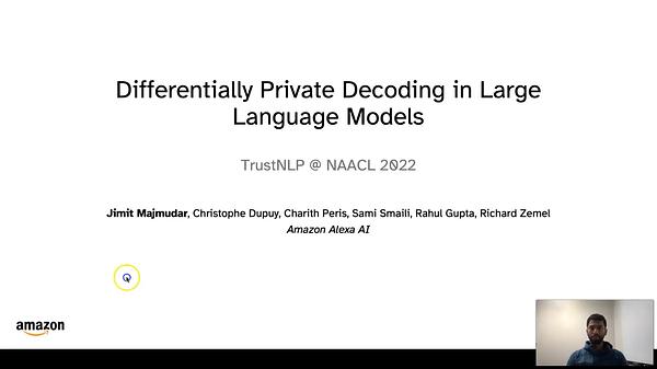 Underline | Differentially Private Decoding in Large Language Models