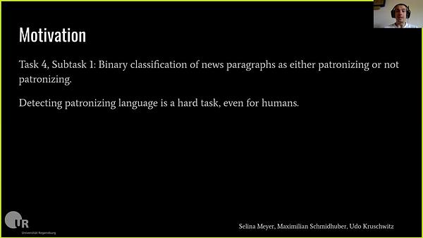 Underline | Patronising and Condescending Language Detection with ...