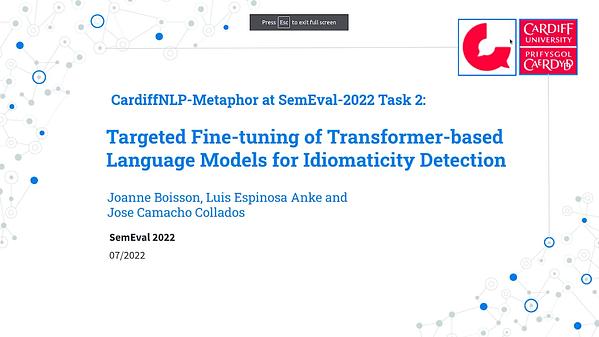 Underline | CardiffNLP-Metaphor at SemEval-2022 Task 2: Targeted Fine ... Underline | CardiffNLP-Metaphor at SemEval-2022 Task 2: Targeted Fine ...