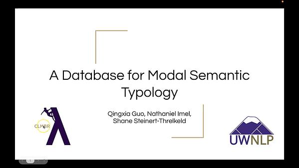 Underline | A Database for Modal Semantic Typology