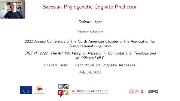 Underline Bayesian Phylogenetic Cognate Prediction