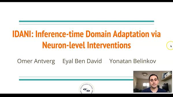 Underline | IDANI: Inference-time Domain Adaptation via Neuron-level Interventions