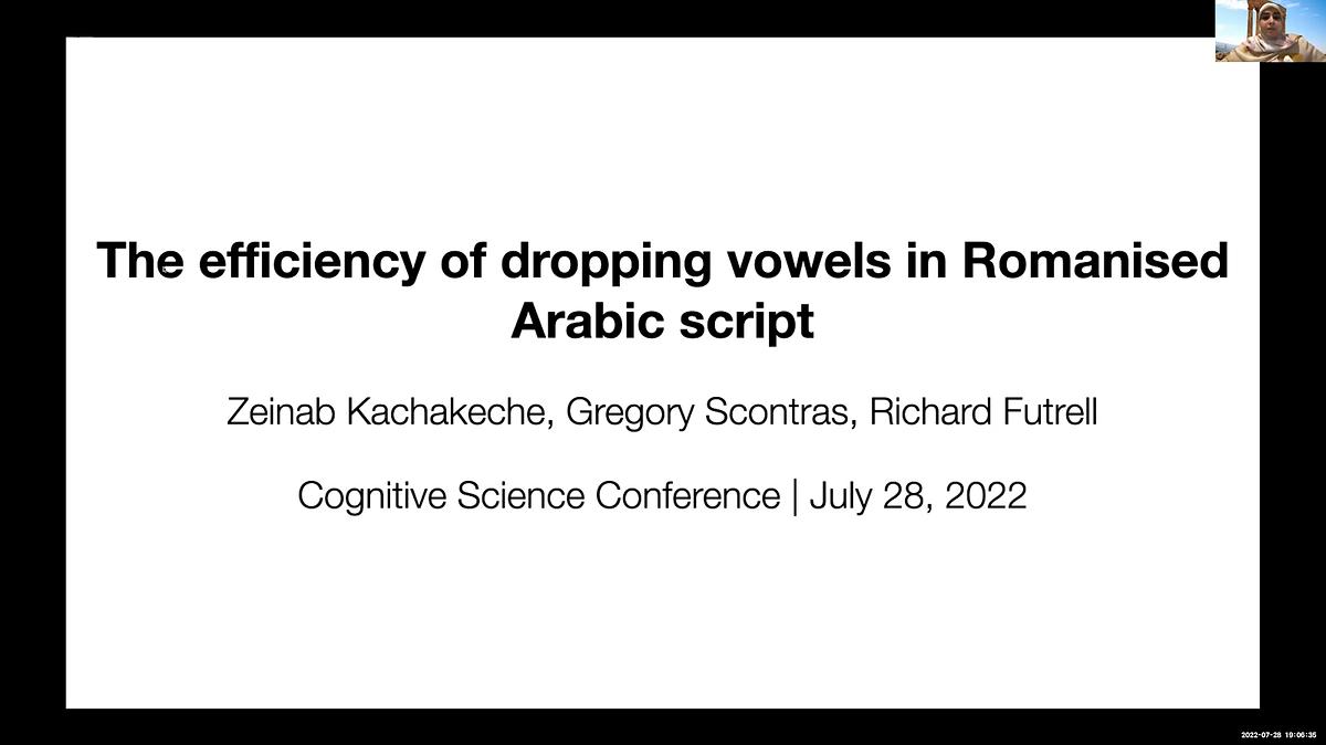 Underline | The efficiency of dropping vowels in Romanised Arabic script Underline | The efficiency of dropping vowels in Romanised Arabic script