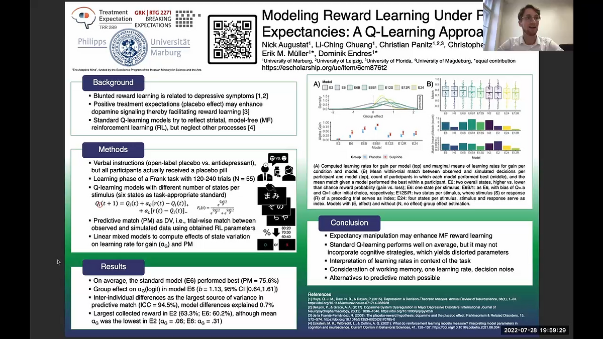 Underline | Modeling Reward Learning Under Placebo Expectancies: A Q-Learning Approach