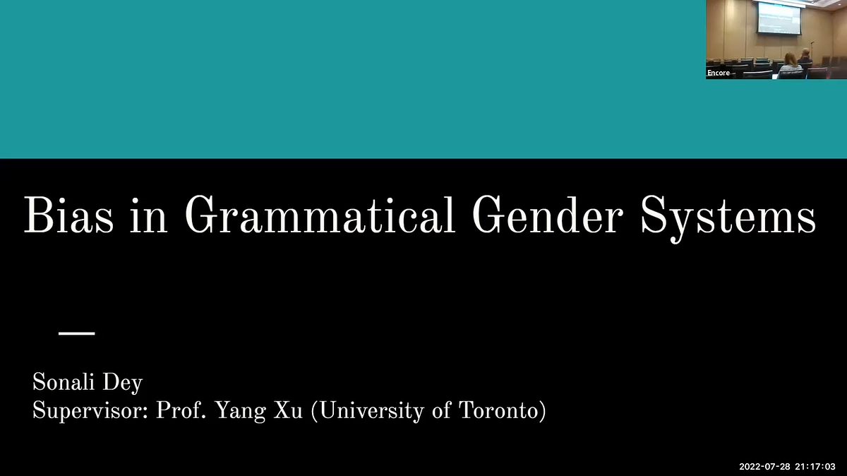 Underline | Gender bias in grammatical gender systems across languages