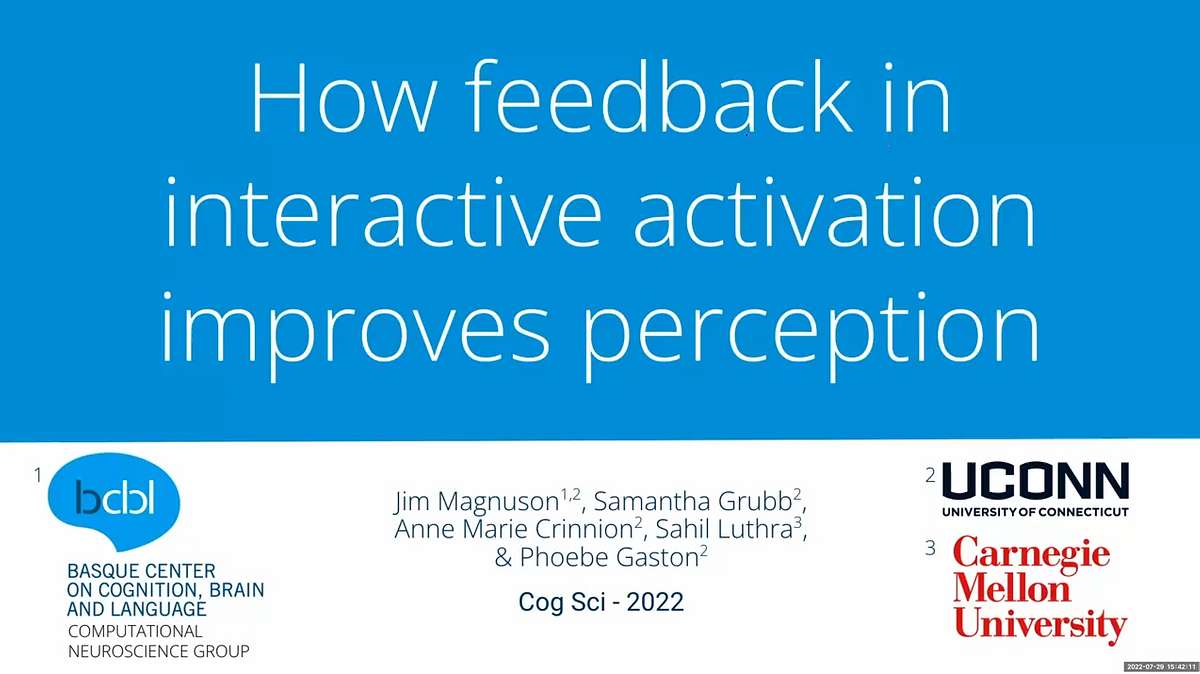 Underline | How Feedback in Interactive Activation Improves Perception Underline | How Feedback in Interactive Activation Improves Perception