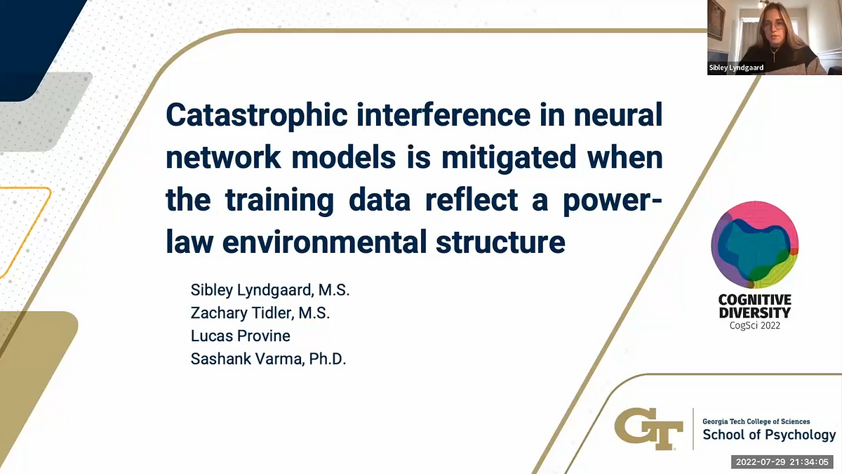 Underline | Catastrophic interference in neural network models is mitigated when the training ...