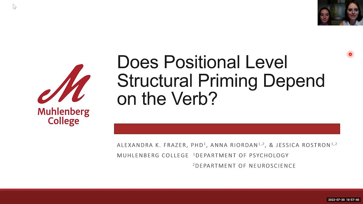 Underline | Does Positional Level Structural Priming Depend on the Verb?