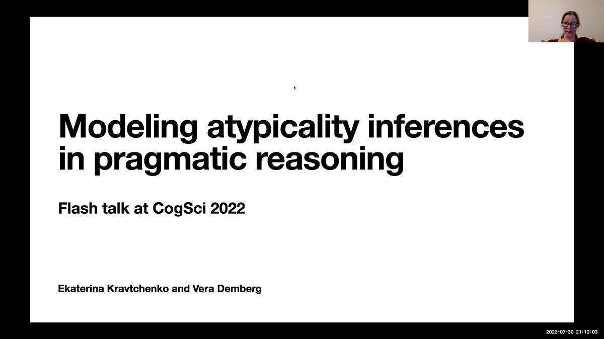 Underline | Modeling atypicality inferences in pragmatic reasoning Underline | Modeling atypicality inferences in pragmatic reasoning