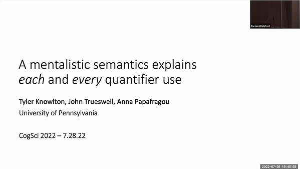 A Mentalistic Semantics Explains “Each” and “Every” Quantifier Use ...