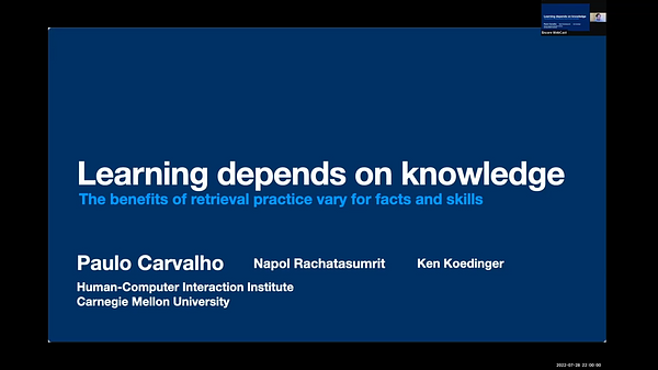 Learning depends on knowledge: The benefits of retrieval practice vary ...