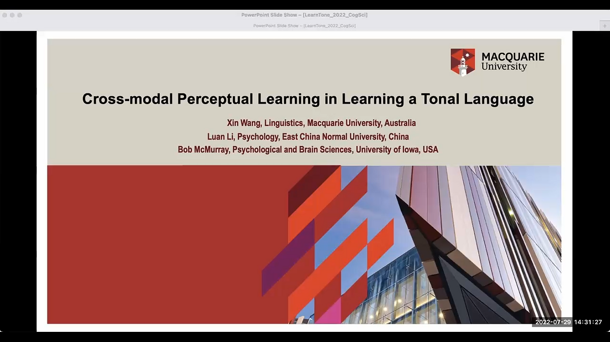 Underline Cross Modal Perceptual Learning In Learning A Tonal Language