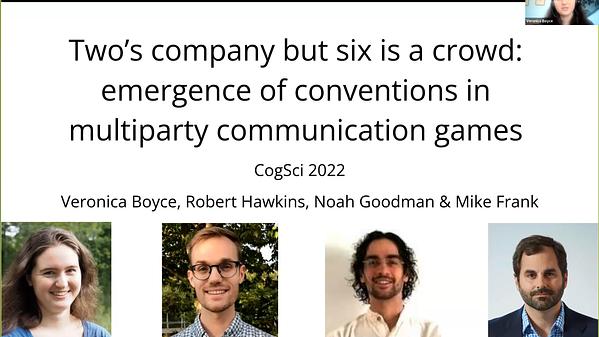 Underline | Two's company but six is a crowd: emergence of conventions ...