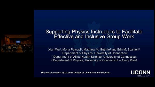 Supporting Physics Instructors to Facilitate Effective and Inclusive ...