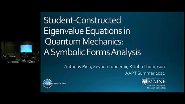 Underline | Student-Constructed Eigenvalue Equations in Quantum ...