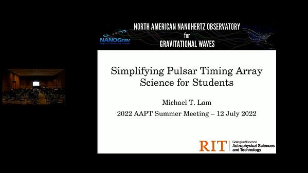 Underline | Simplifying Pulsar Timing Array Science for Students