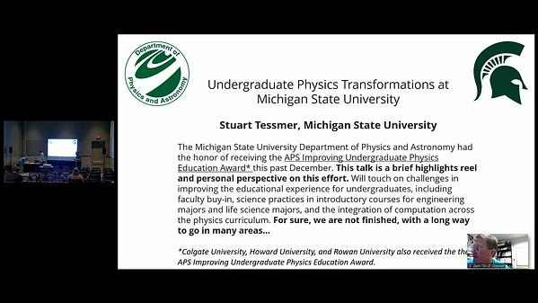 Undergraduate Physics Transformations at Michigan State University ...