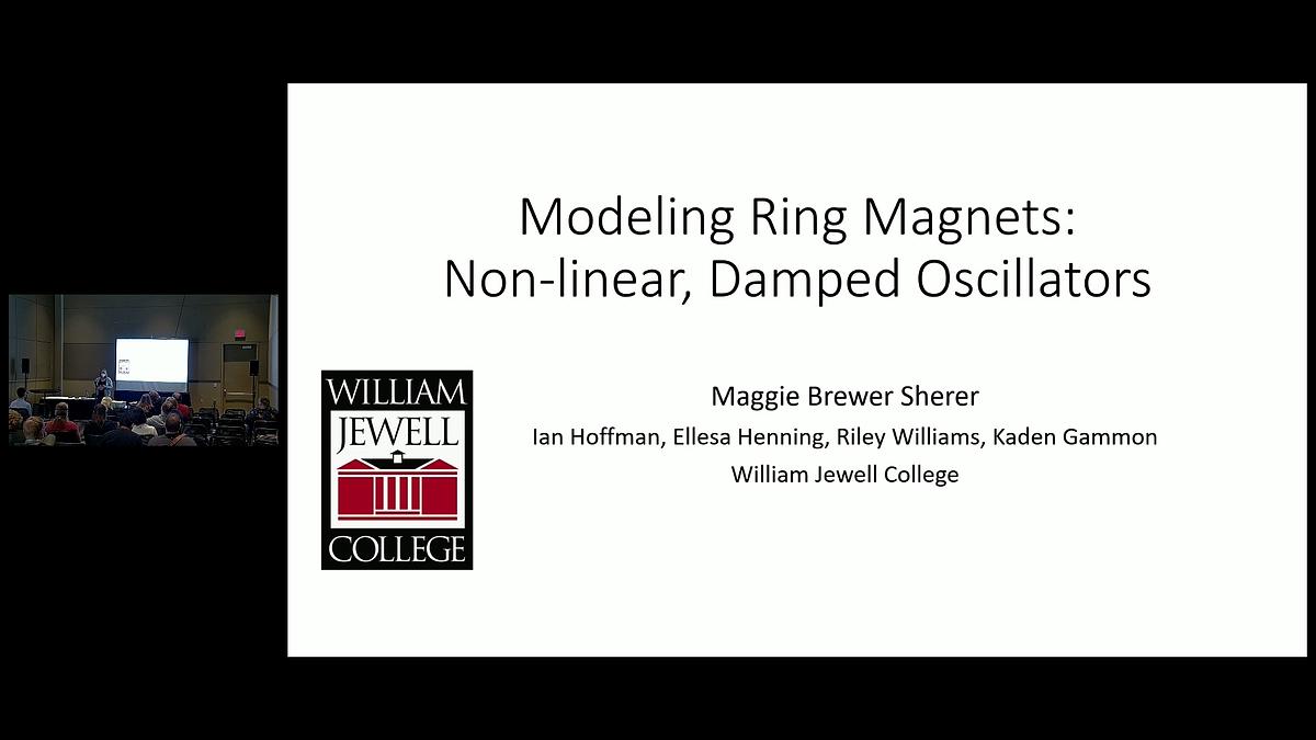 Underline | Modeling Ring Magnets: Non-linear, Damped Oscillators Underline | Modeling Ring Magnets: Non-linear, Damped Oscillators