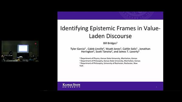 Identifying Epistemic Frames in Faculty Discourse Centered around ...