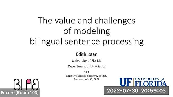 Underline | Bilingual Sentence Processing: when Models Meet Experiments