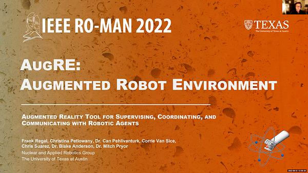 AugRE: Augmented Robot Environment to Facilitate Human-Robot Teaming and Communication | Underline