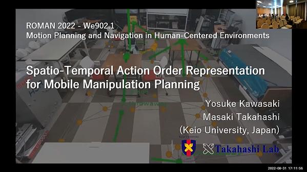 Underline | Spatio-Temporal Action Order Representationfor Mobile Manipulation Planning