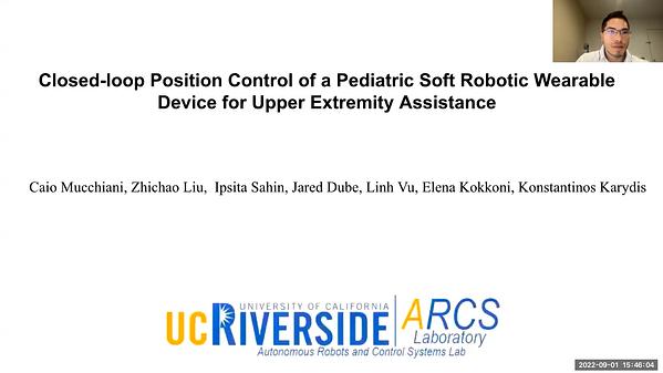 Closed-loop Position Control of a Pediatric Soft Robotic Wearable ...