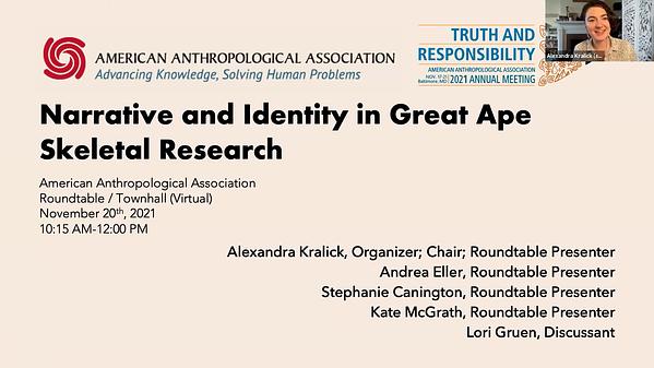 Narrative and Identity in Great Ape Skeletal Research | Underline