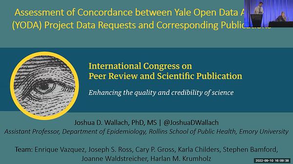 Assessment of Concordance Between Yale Open Data Access (YODA) Project ...