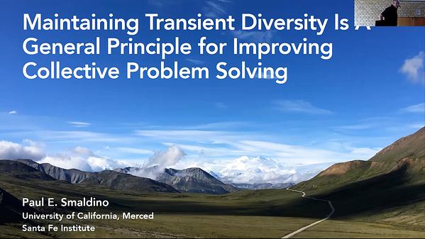 Maintaining transient diversity is a general principle for improving ...