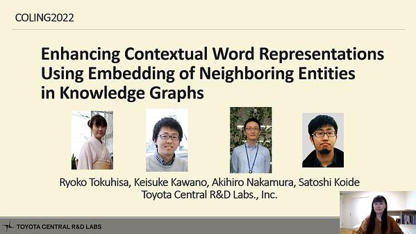 Enhancing Contextual Word Representations Using Embedding of Neighboring Entities in Knowledge ...