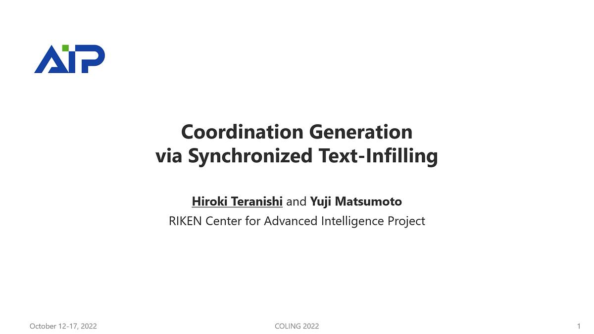 Underline | Coordination Generation via Synchronized Text-Infilling
