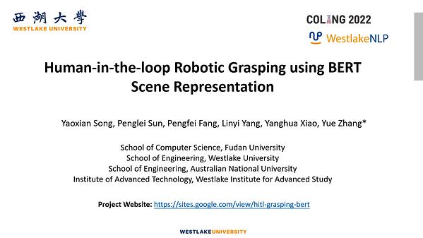 Underline | Human-in-the-loop Robotic Grasping using BERT Scene ... Underline | Human-in-the-loop Robotic Grasping using BERT Scene ...