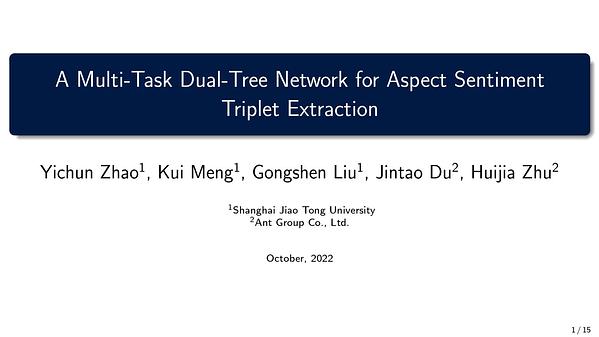 A Multi Task Dual Tree Network For Aspect Sentiment Triplet Extraction Underline