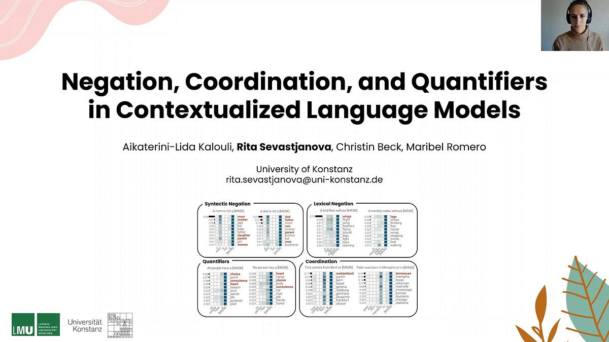 Underline | Negation, Coordination, and Quantifiers in Contextualized Language Models