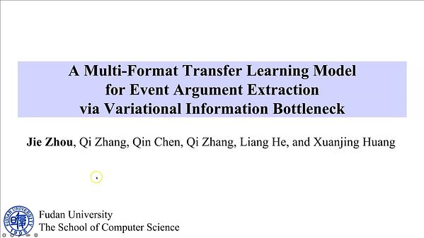 Underline | A Multi-Format Transfer Learning Model for Event Argument Extraction via Variational ...