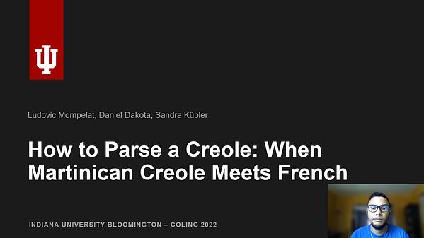 Underline | How to Parse a Creole: When Martinican Creole Meets French