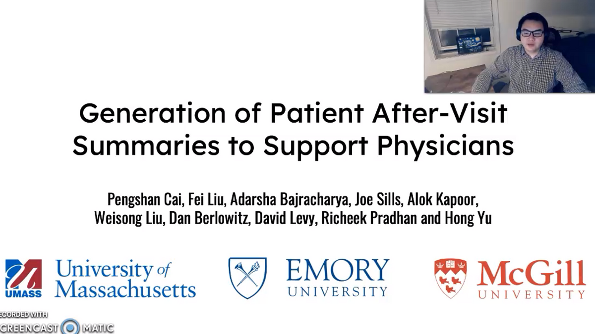 Underline | Generation of Patient After-Visit Summaries to Support ...