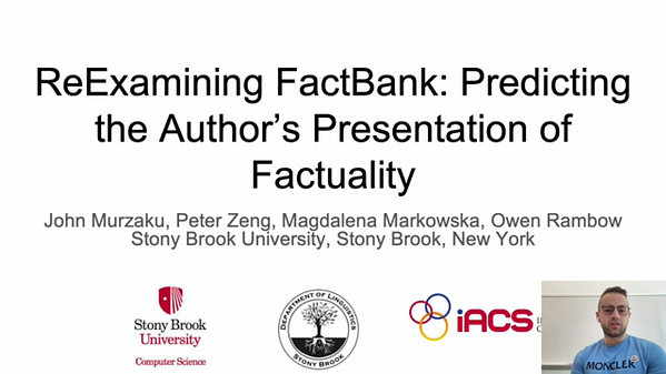 Underline Re Examining Factbank Predicting The Authors Presentation