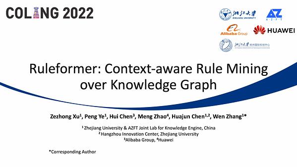 Underline | Ruleformer: Context-aware Rule Mining over Knowledge Graph
