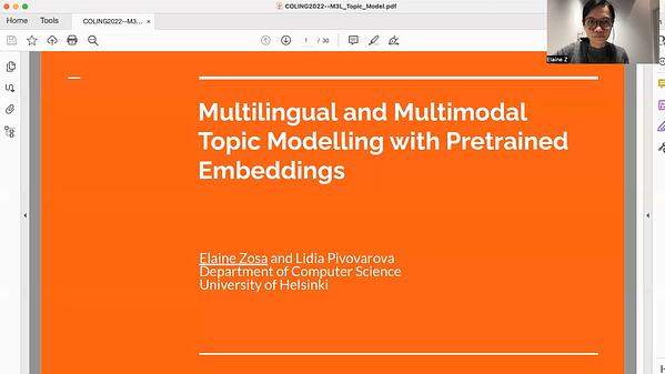 Underline Multilingual And Multimodal Topic Modelling With Pretrained