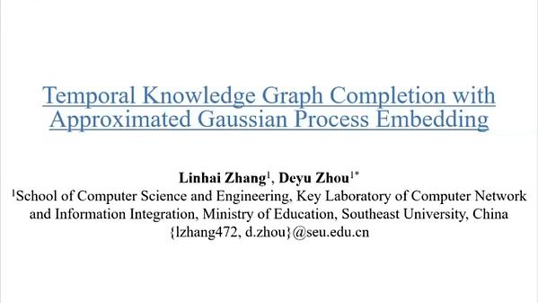 Underline | Temporal Knowledge Graph Completion with Approximated Gaussian Process Embedding