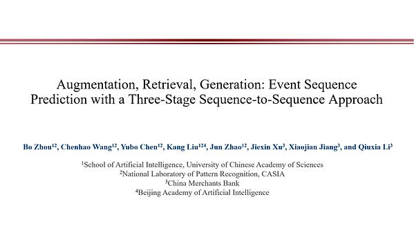 Underline Augmentation Retrieval Generation Event Sequence