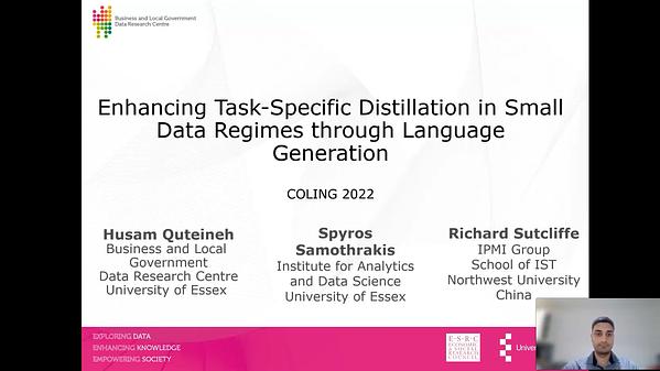 Underline | Enhancing Task-Specific Distillation in Small Data Regimes through Language Generation